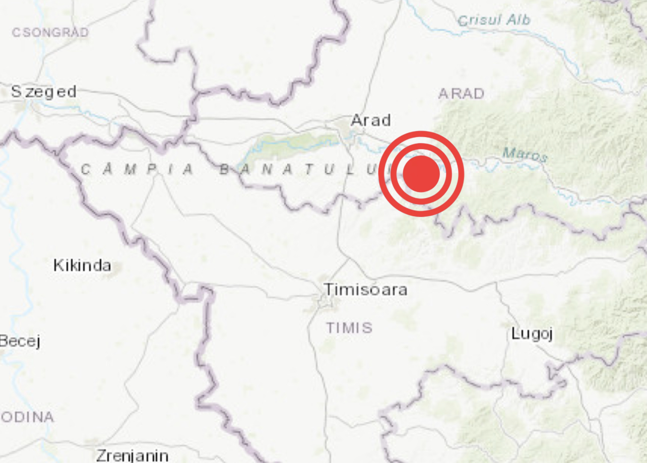 Cutremur în vestul țării. Seism de 4,6 grade pe scara Richter în Arad ...
